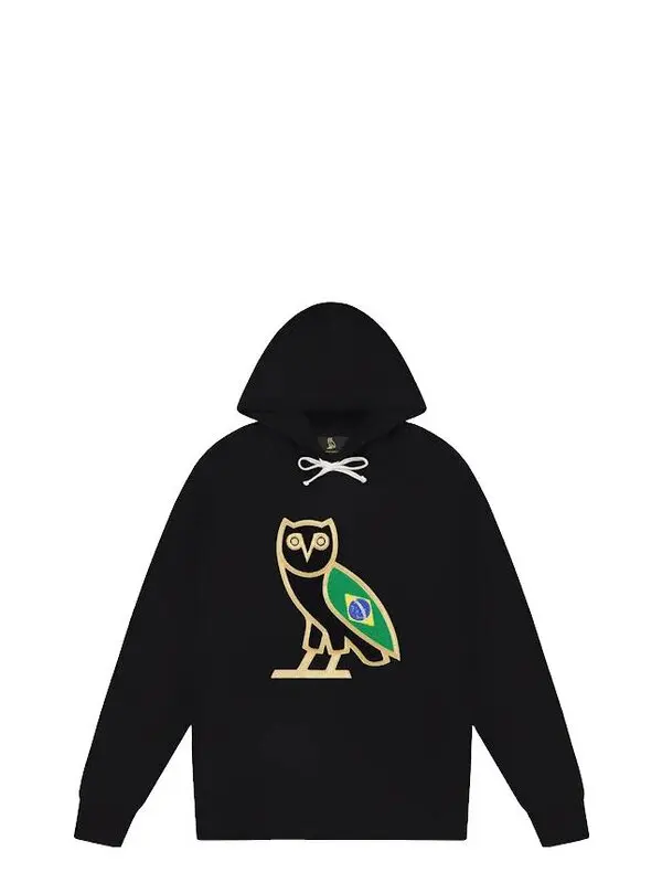 OVO Brazil Og Owl Hooded Sweatshirt - Black