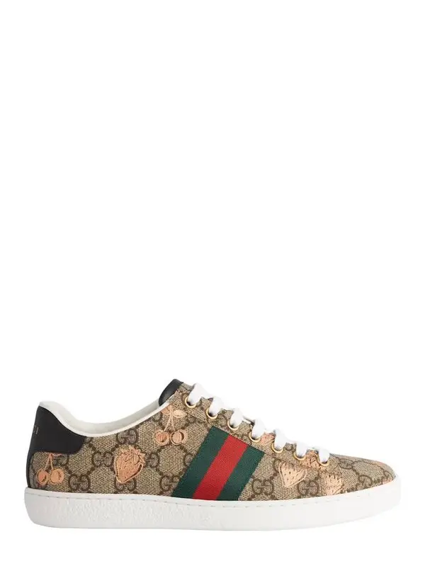 Gucci Ace Sneakers - Beige/pink/black