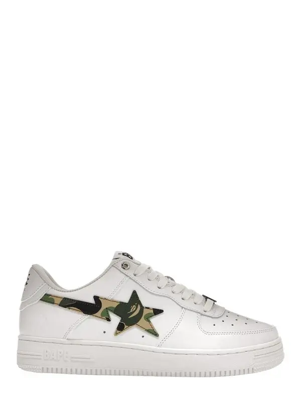 BAPE A Bathing Ape Sta Abc Camo Sneakers - White/green