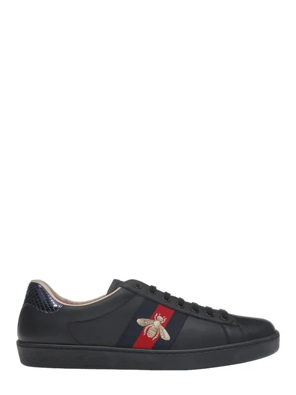 Gucci Ace Embroidered Sneakers - Black
