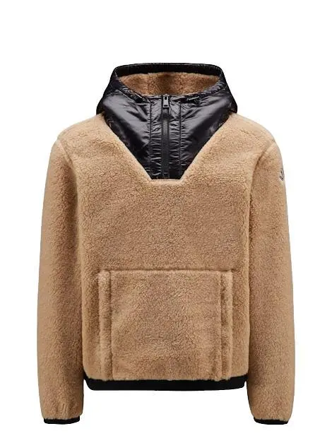 Moncler Teddy Fleece Hoodie - Brazilian Sand