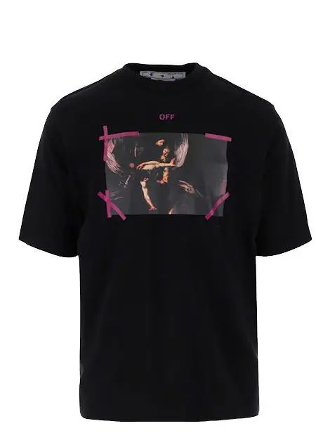 Off-White Arrow Caravaggio Mercy Tee Shirt/in - Black/purple