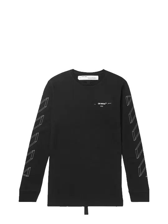 Off-White 3d Marker Diag Long Sleeve T-shirt - Black/white