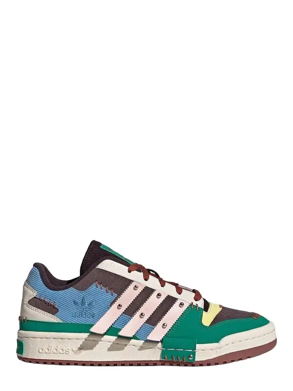 Adidas Forum Low Melting Sadness Patchwork Sneakers - White/green/light Blue