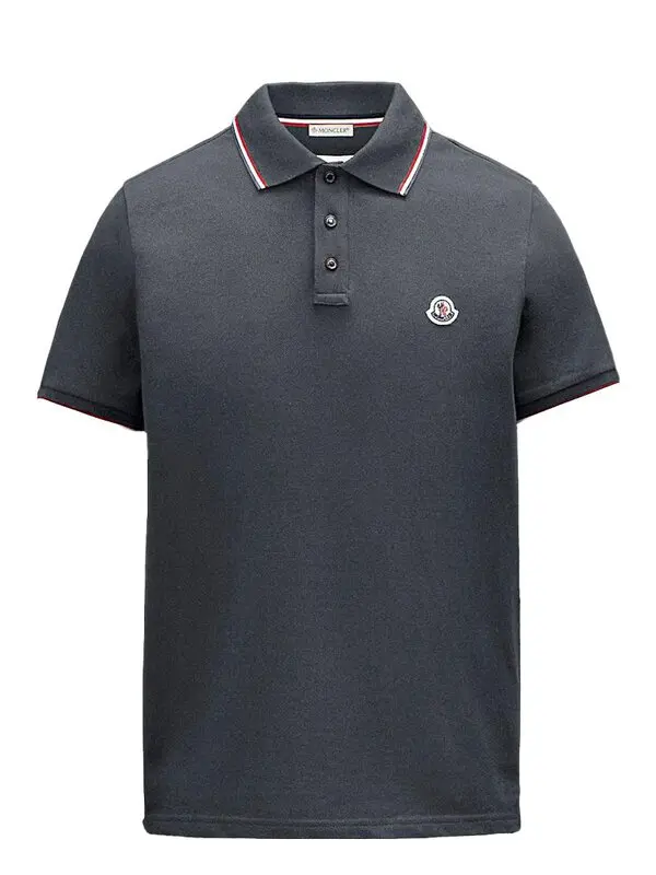 Moncler Logo Polo Shirt - Dark Grey/red/black