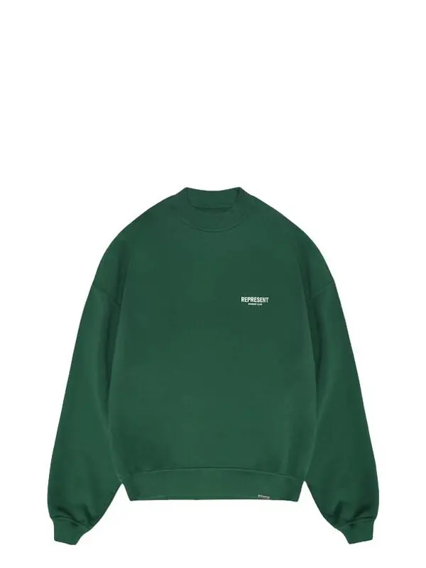 REPRESENT Owner's Club Sweater - Racing Green/white