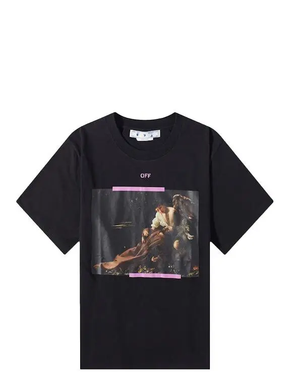 Off-White Arrow Caravaggio St Fran Slim Tee Shirtin - Black