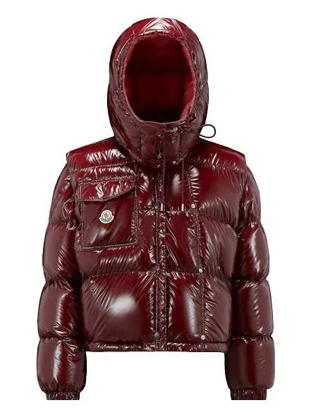 Moncler Karakorum Ripstop Short Down Jacket - Burgundy (i20931a0018359607436)