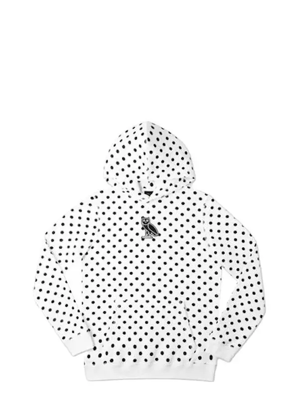 OVO Polka Dot Hoodie - White