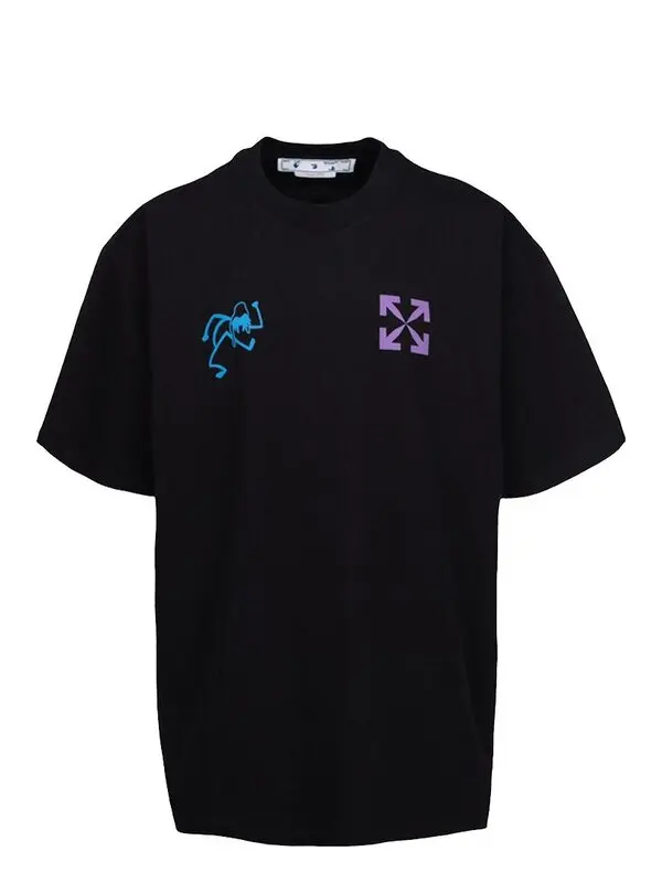 Off-White 90's Liquid Oversized Tshirtin - Black