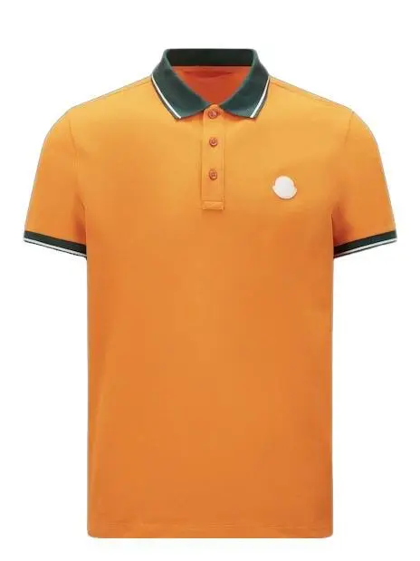 Moncler Logo Poloshirt - Orange/green