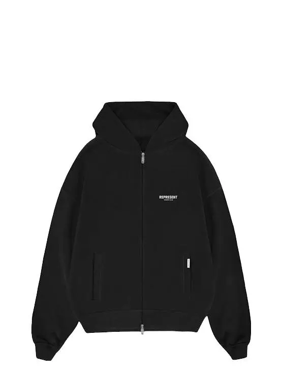 REPRESENT Owners Club Zip Hoodie - Black