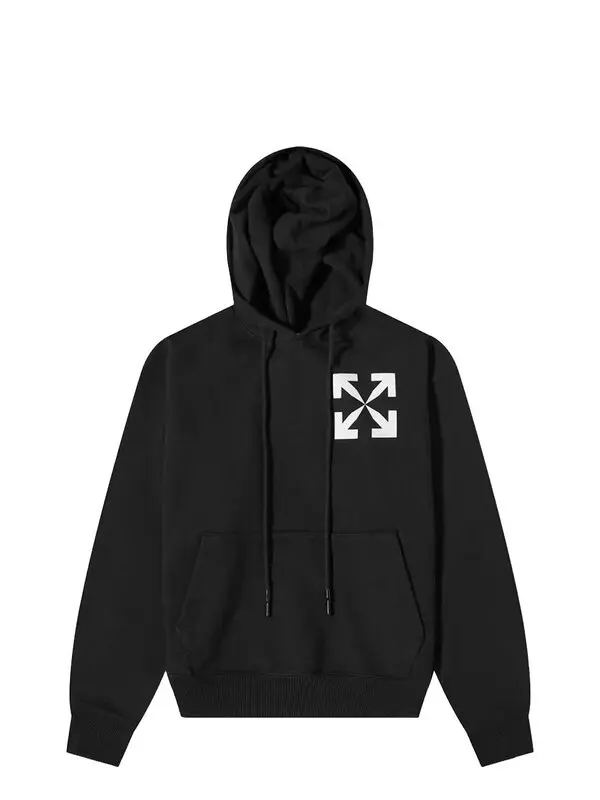 Off-White Off Off Arrows Print Hoodiein - Black/white