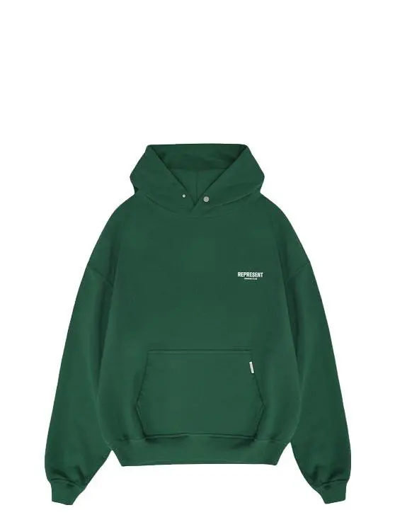 REPRESENT Owner's Club Hoodie - Racing Green/white