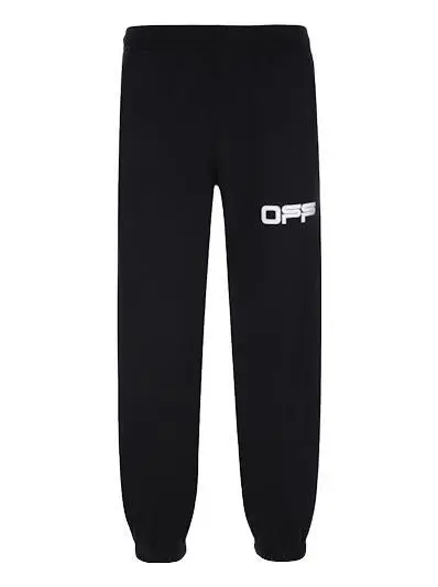 Off-White Airport Tape Long Sweatpants - Black/beige