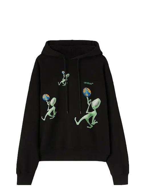 Off-White Alien Arrow Skate Hoodie - Black/green