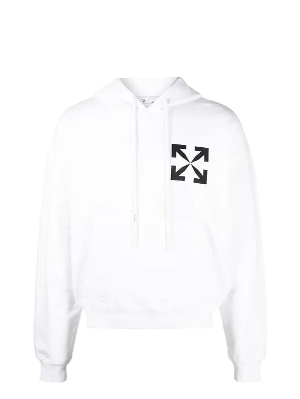 Off-White Arrows Print Hoodie - White/black