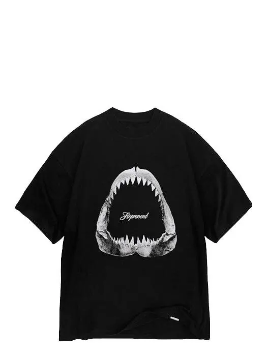 REPRESENT Shark Jaws T-shirt - Off Black
