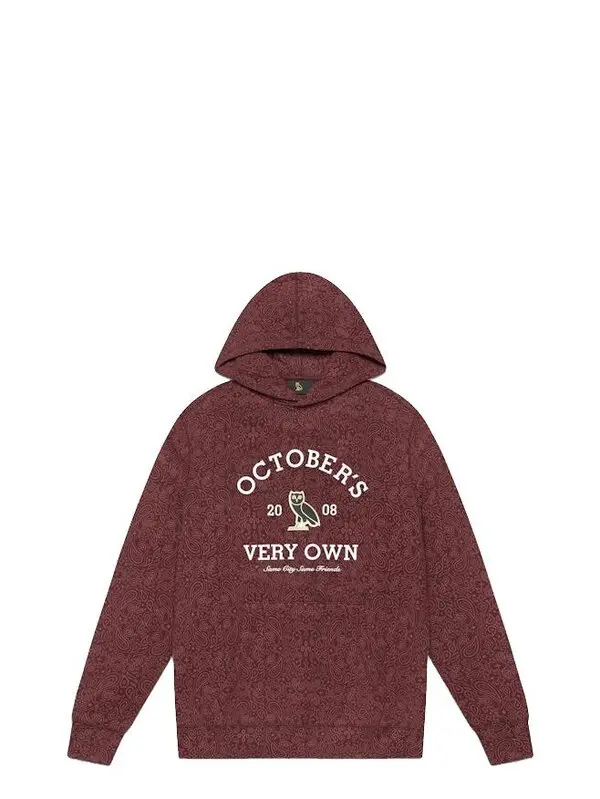 OVO Collegiate Hoodie - Merlot/paisley
