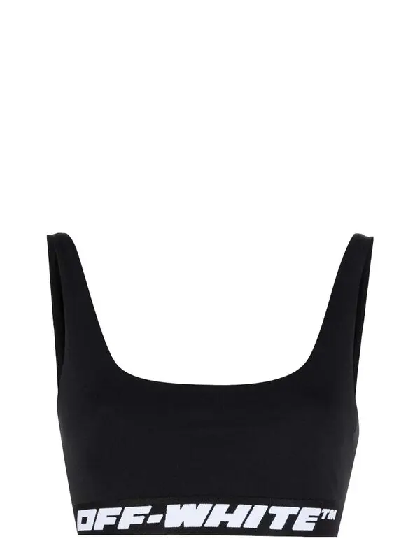 Off-White Athl Logo Band Bra - Black