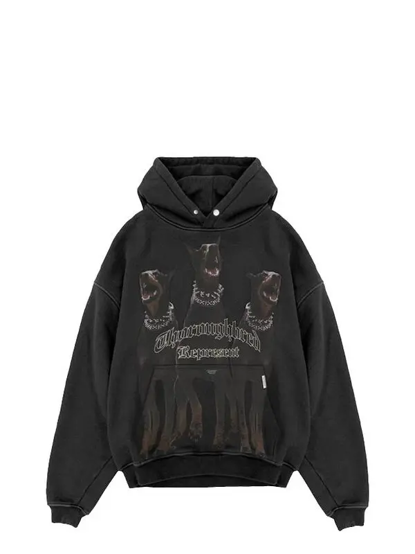 REPRESENT Thoroughbred Oversized Hoodie - Vintage Black