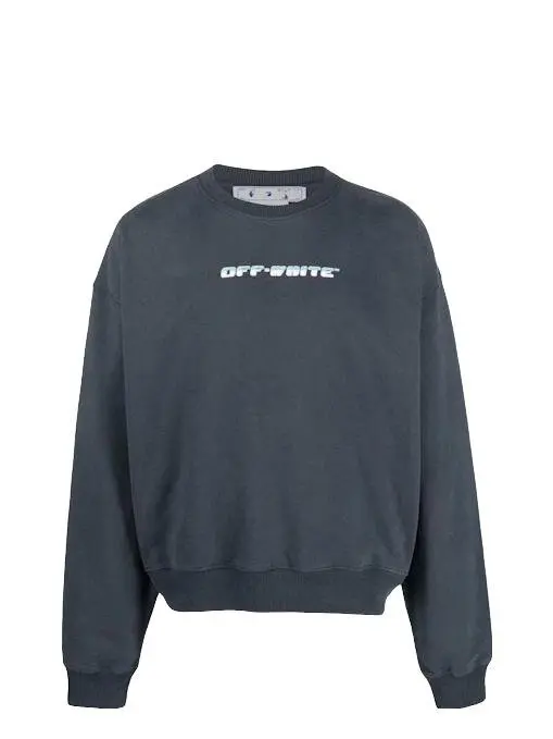 Off-White Arrow Oversized Crewneck Sweatshirt - Outerspace/white
