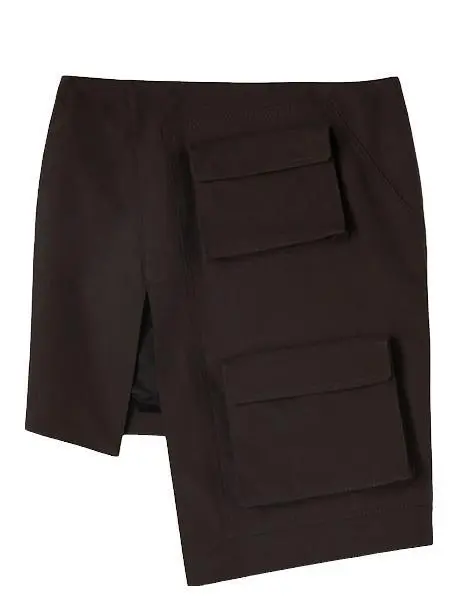 Off-White Asymmetric Cargo Skirt - Black