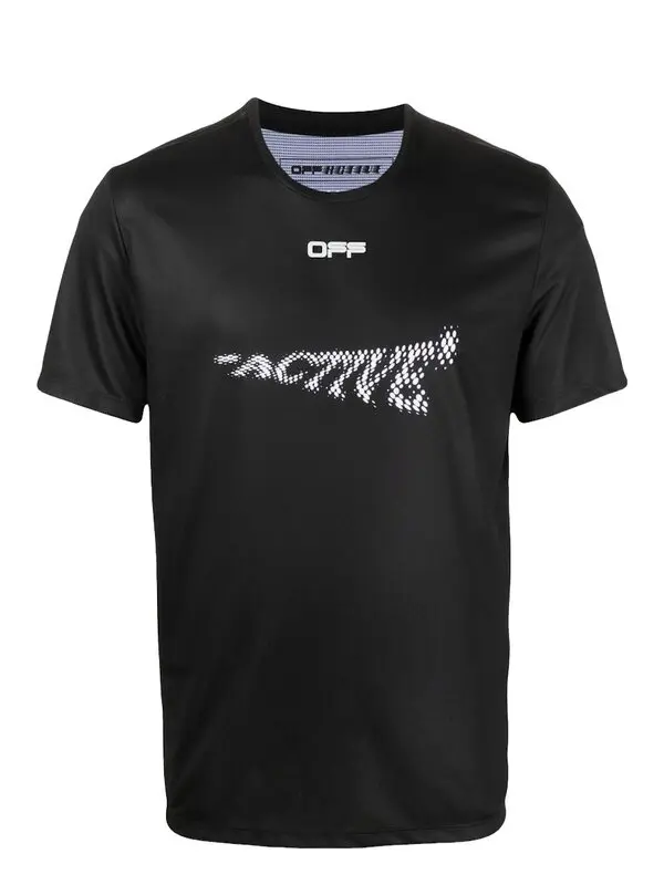 Off-White Off Off Active Arrows Short Sleeve Tshirtin - Black/white