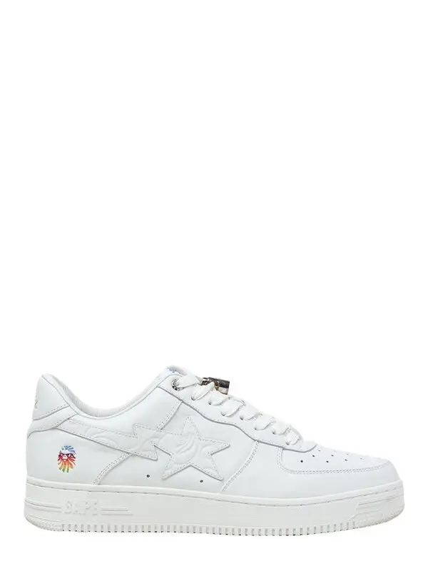 BAPE A Bathing Ape Sta Sneakers - White/rainbow/silver