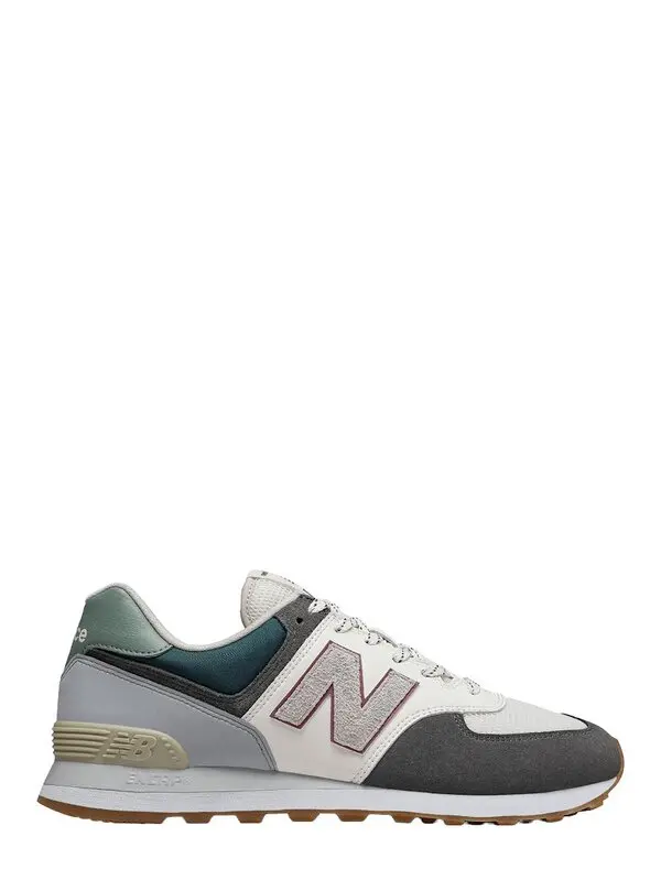 NEW BALANCE 574 Lace-up Sneakers - Grey/cream/mint Green