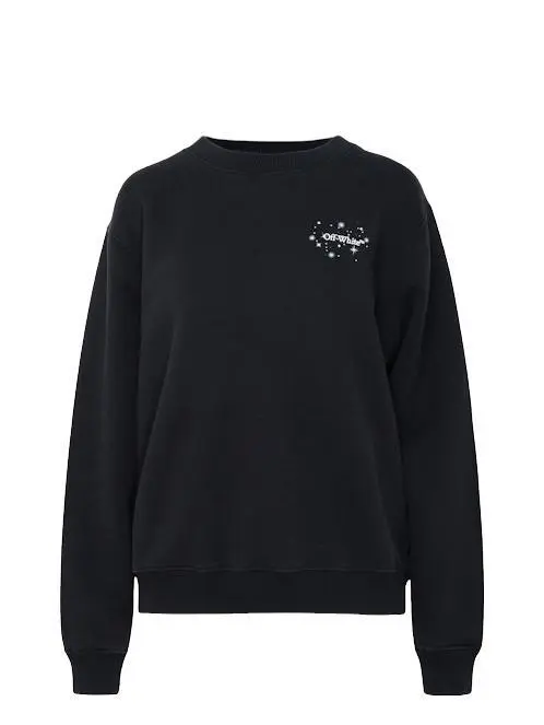 Off-White Cotton Sweatshirt - Black