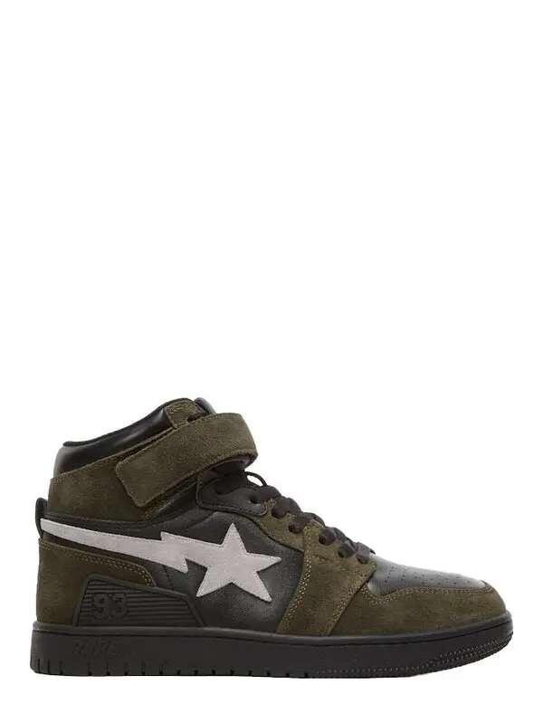 BAPE A Bathing Ape Block Sta Hi Sneakers - Dark Grey/light Grey