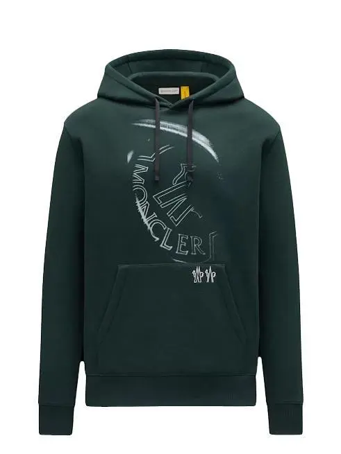 Moncler X 1017 Alyx 9sm Logo Hoodie - Forest Green