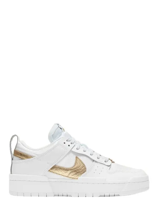 Nike Dunk Low Disrupt Sneakers - White/metallic Gold