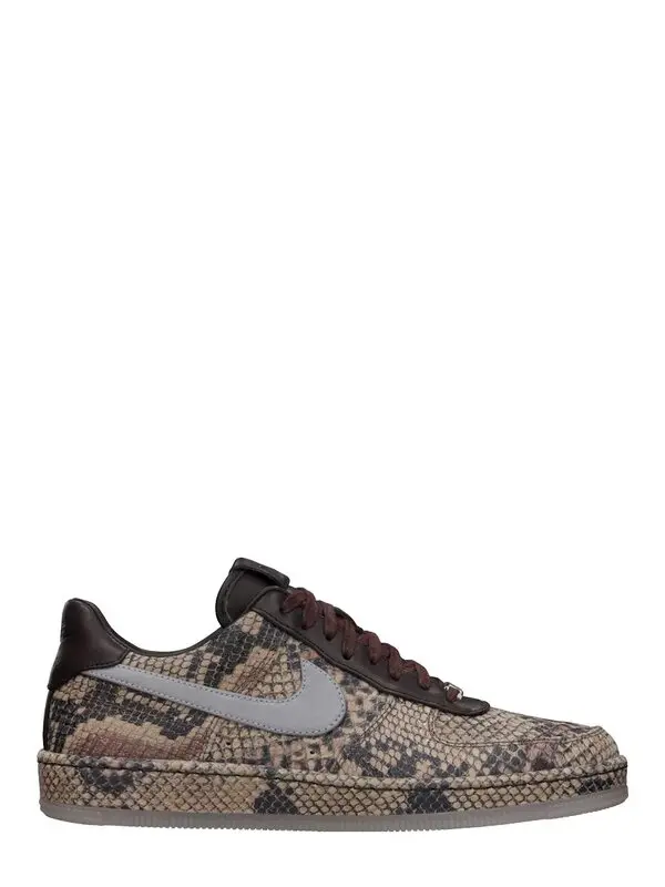 Nike Air Force 1 Low Downtown Python Sneakers - Khaki/metallic Silver/velvet Brown