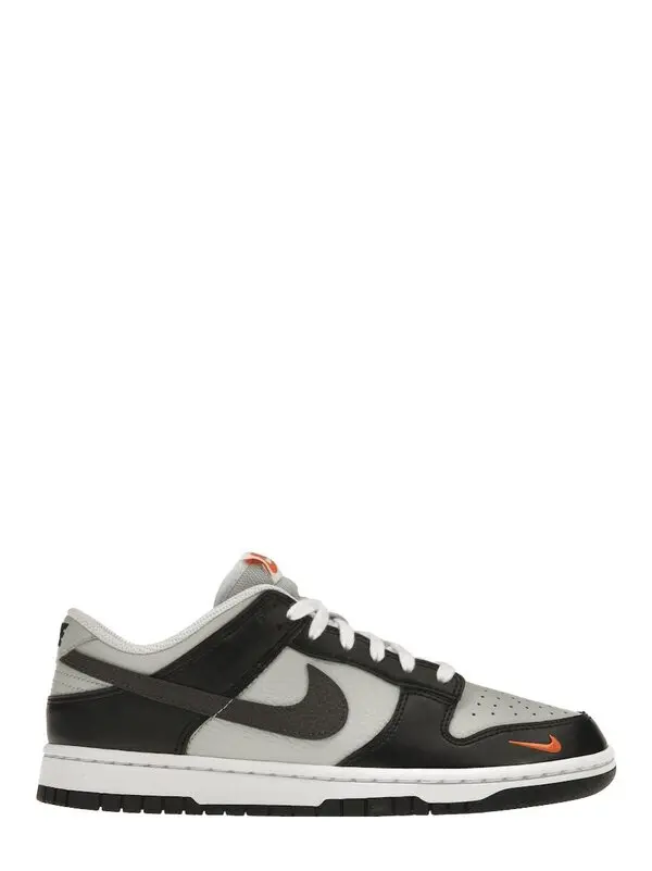 Nike Dunk Low Mini Swoosh Sneakers - Black/white/total Orange