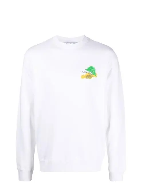 Off-White Brush Arrows Skate Crewneck Sweatshirt - White