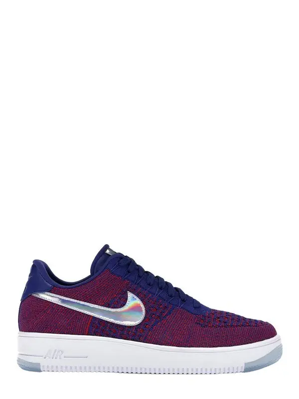 Nike Air Force 1 Low Flyknit Sneakers - Gym Red/deep Royal Blue/white
