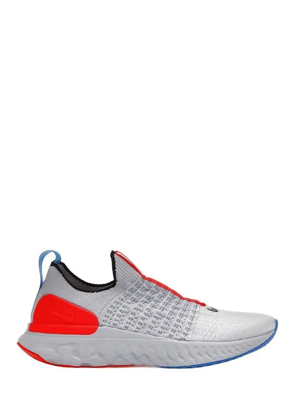 Nike React Phantom Run Flyknit 2 Sneakers - Football Grey/light Marine/bright Crimson