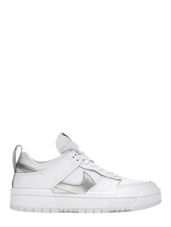 Nike Dunk Low Disrupt Sneakers - White/metallic/silver