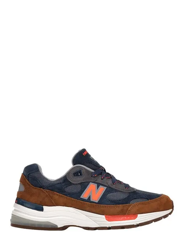 NEW BALANCE 992 J. Crew New York Sneakers - Royal Blue/brown/orange