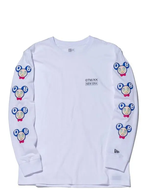 New Era X Takashi Murakami Dob Relaxed Fit Long Sleeve Tee Shirt - White