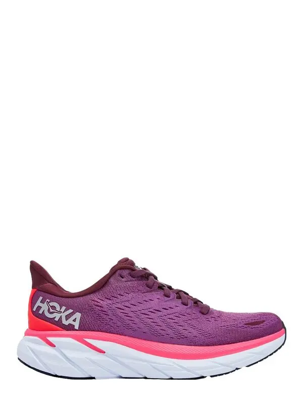 Hoka One One Clifton 8 Athletic Sneakers - Grape Wine/beautyberry