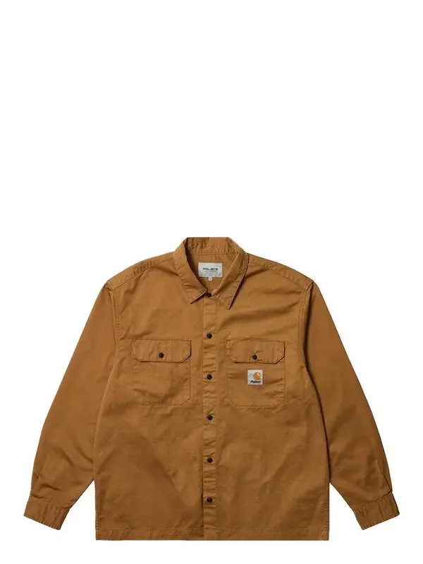 PALACE X Carhartt Wip Longsleeve Master Shirt - Hamilton Brown