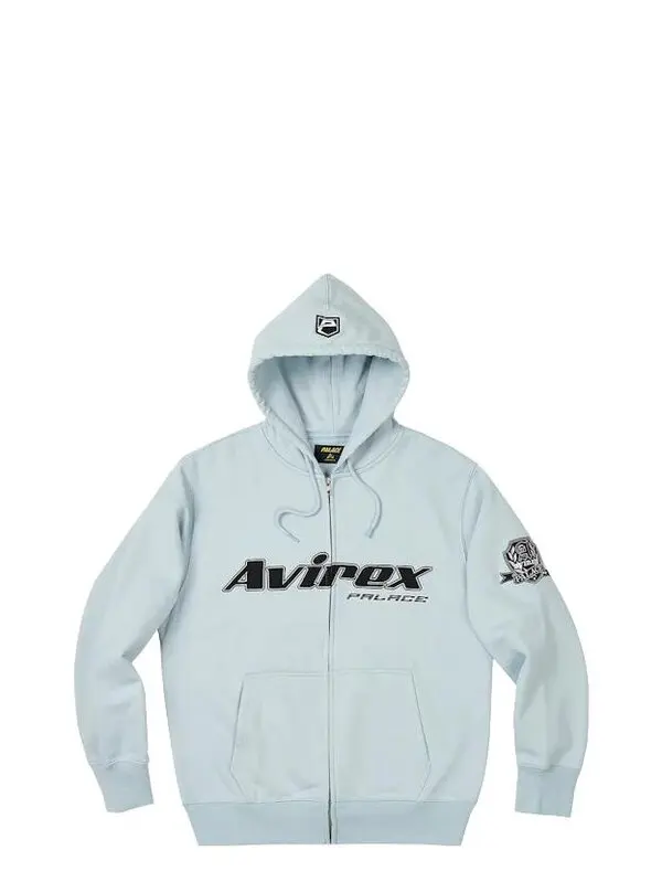PALACE X Avirex Zip Hood - Chill Blue