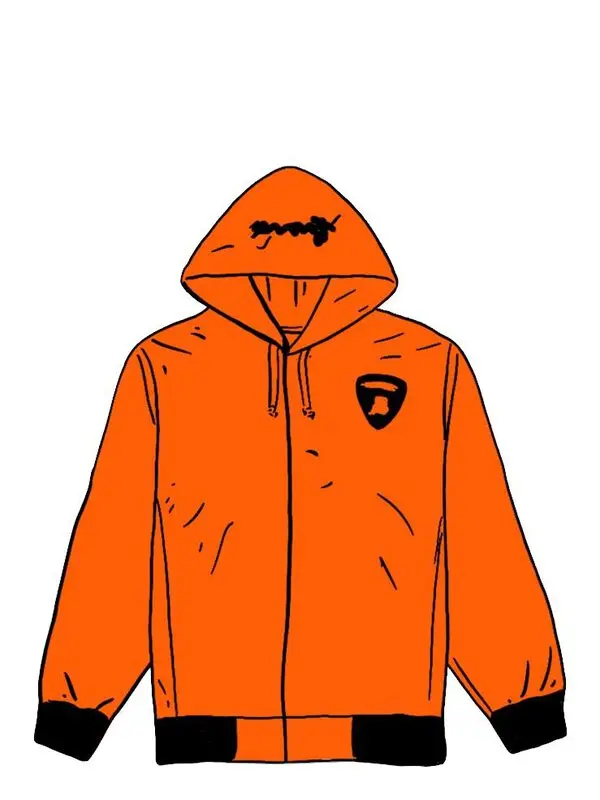Supreme Automobili Lamborghini Hooded Work Jacket - Orange