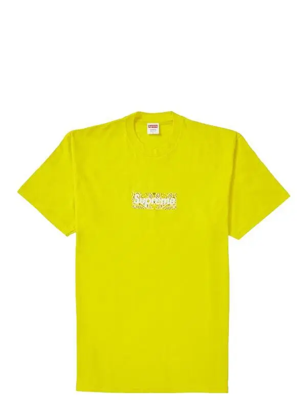 Supreme Bandana Box Logo Tee Shirt - Yellow