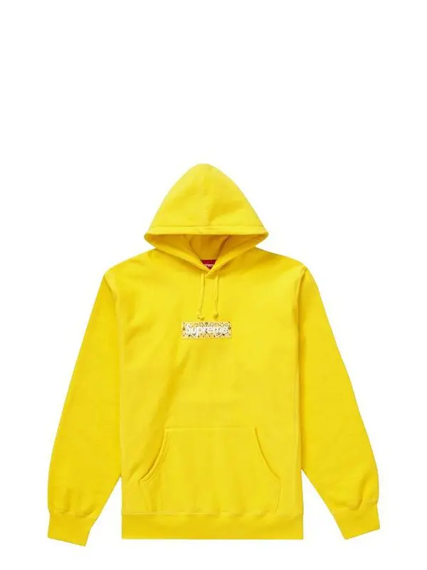 Supreme Bandana Box Logo Hooded Sweatshirt - Yellow