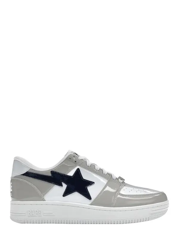BAPE A Bathing Ape Sta Low Sneakers - White/grey/navy Blue