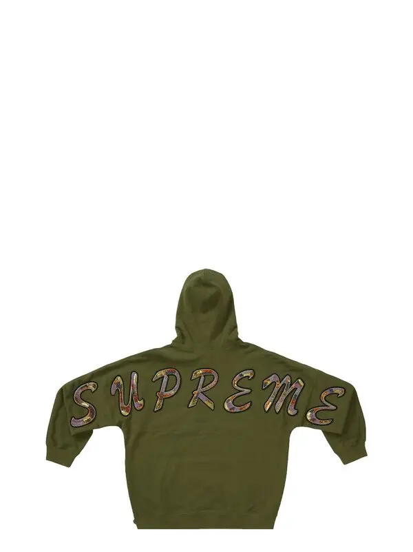 Supreme Beaded Hooded Sweatshirt - Olive